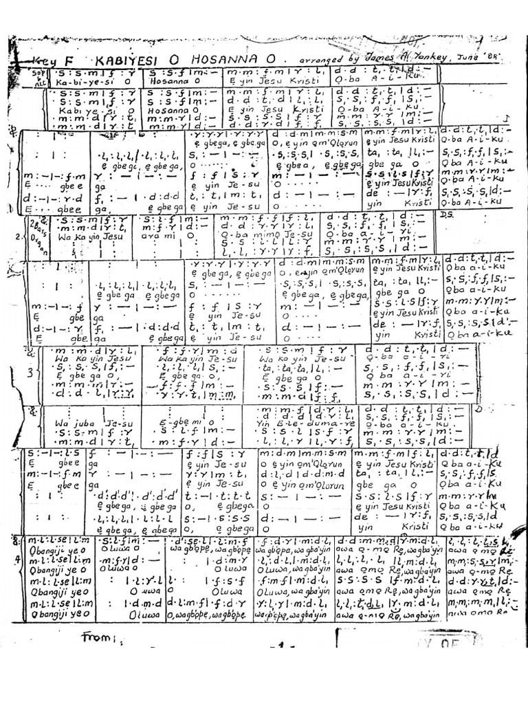 Kabiyesi O Hosanna O | PDF