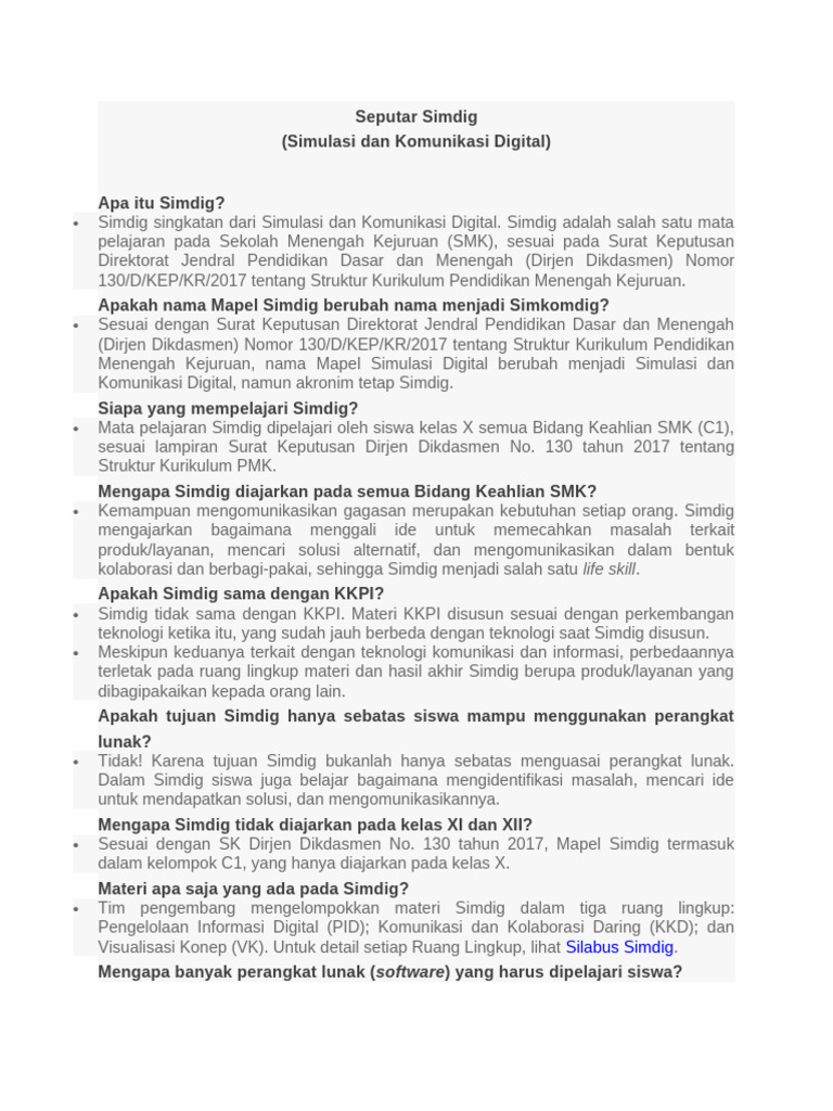 Seputar Simdig | PDF