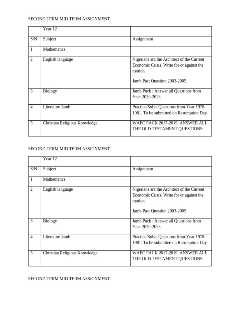 Year 12 Assignment Pdf 5121