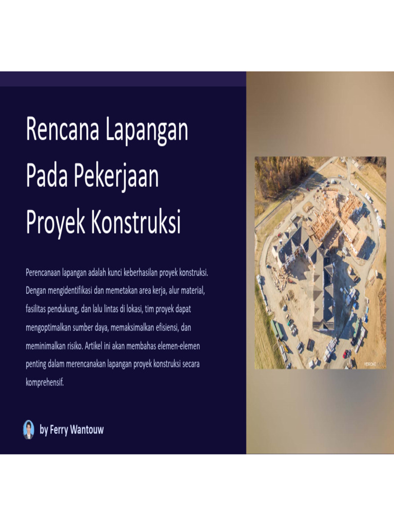 Pertemuan 10 Lanjutan Rencana Kerja Proyek Dan Lapangan | PDF