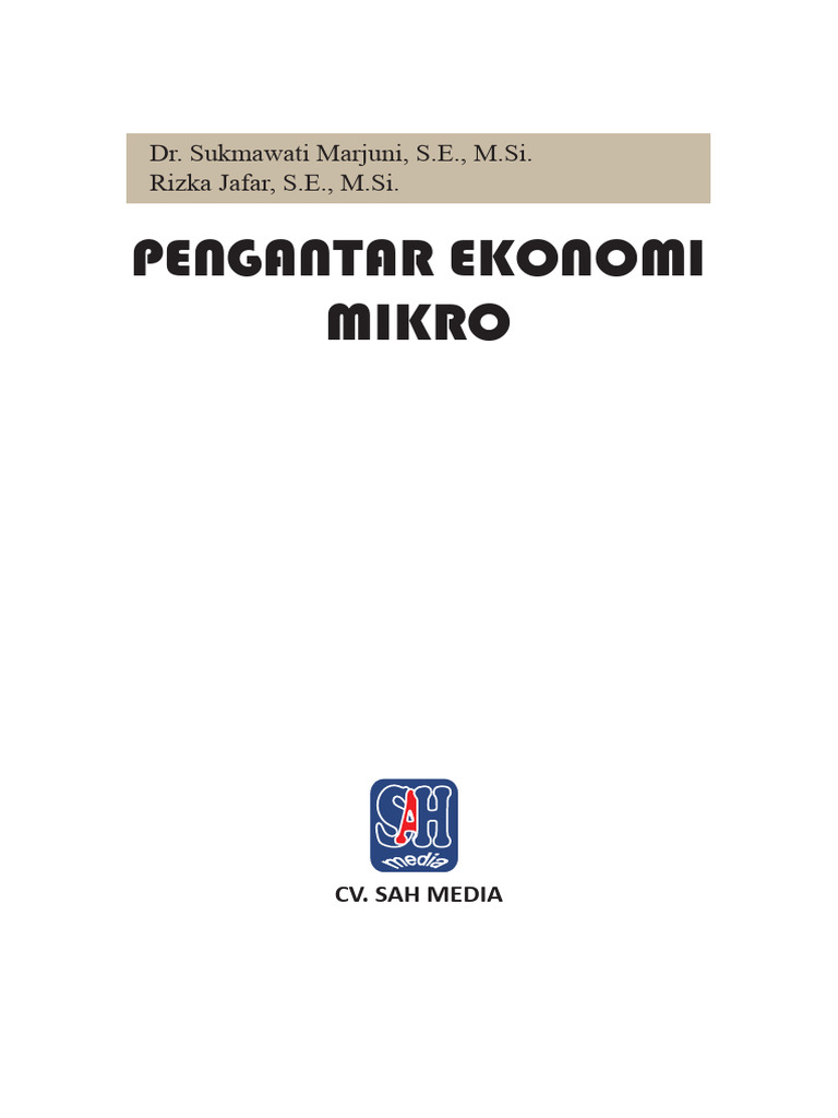 Buku Ajar Pengantar Ekonomi Mikro | PDF