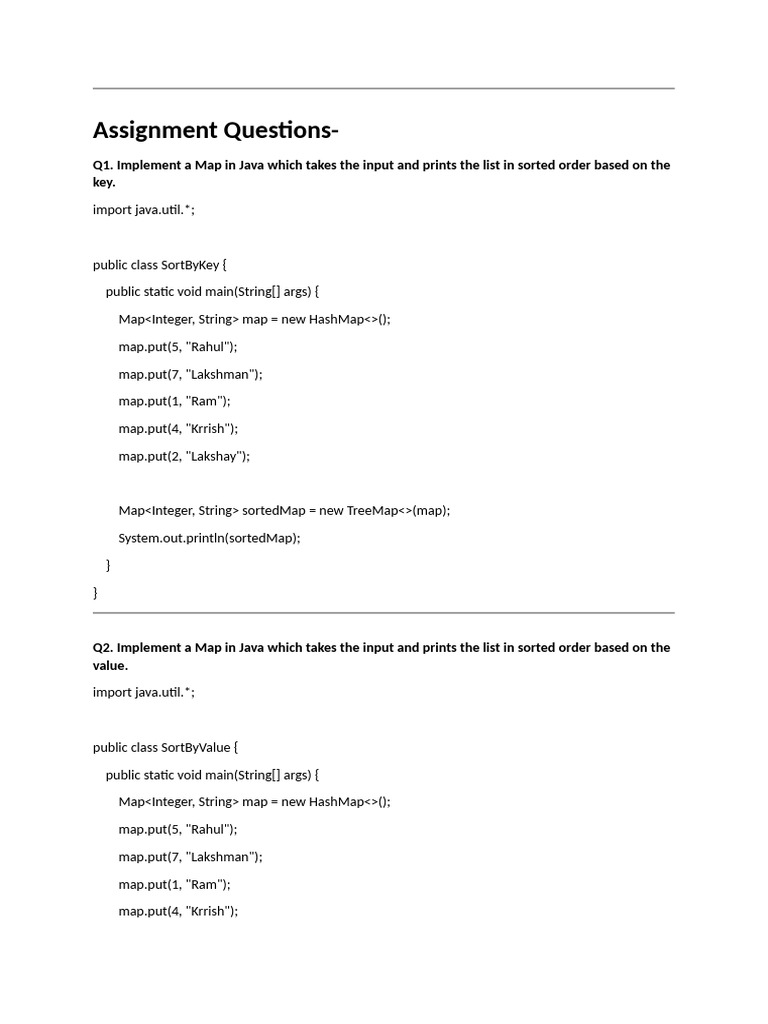Assignment Questions | PDF