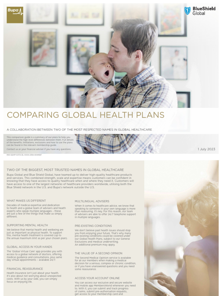 HKX Bupa Global Health Plans Comparison DualLanguage JUL23 0044587 ...