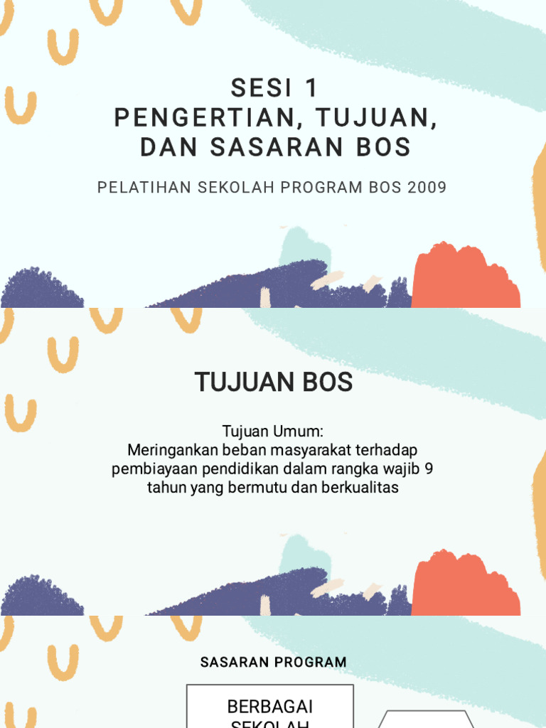 Sesi 1-Pengertian, Tujuan, Dan Sasaran Bos | PDF