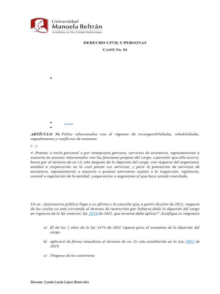 CASO No. 1 La Norma en El Tiempo - 109920131 | PDF