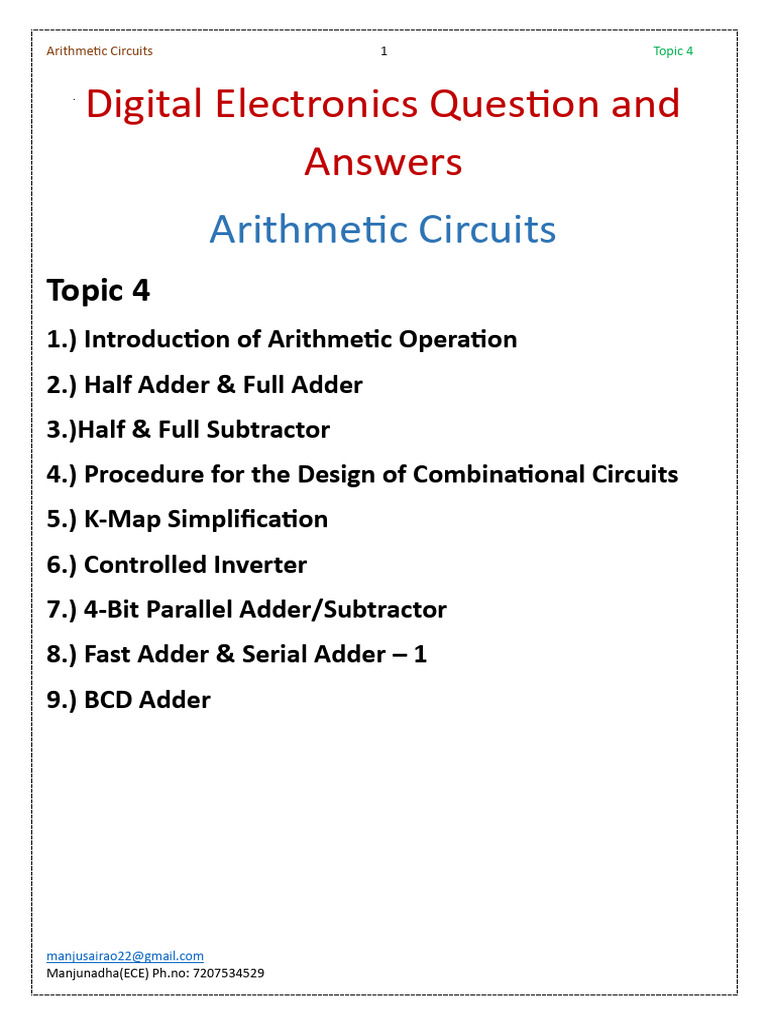 Digital Electronic Interview Q | PDF