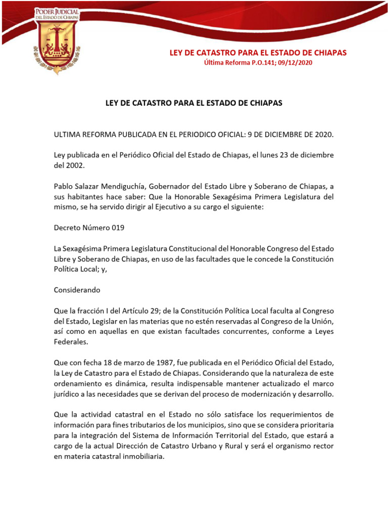 Ley de Catastro | PDF