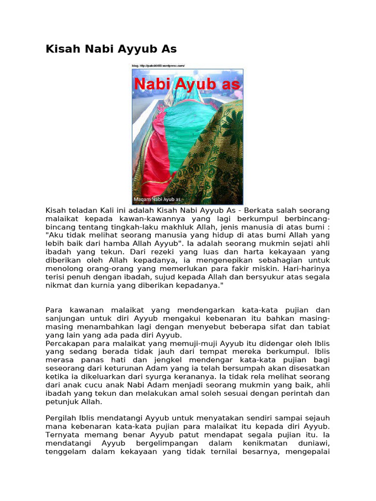 Kisah Nabi Ayyub As | PDF
