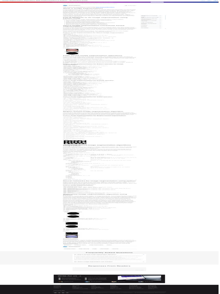 Image Segmentation Algorithms With Implementation In Python An Intuitive Guide Pdf