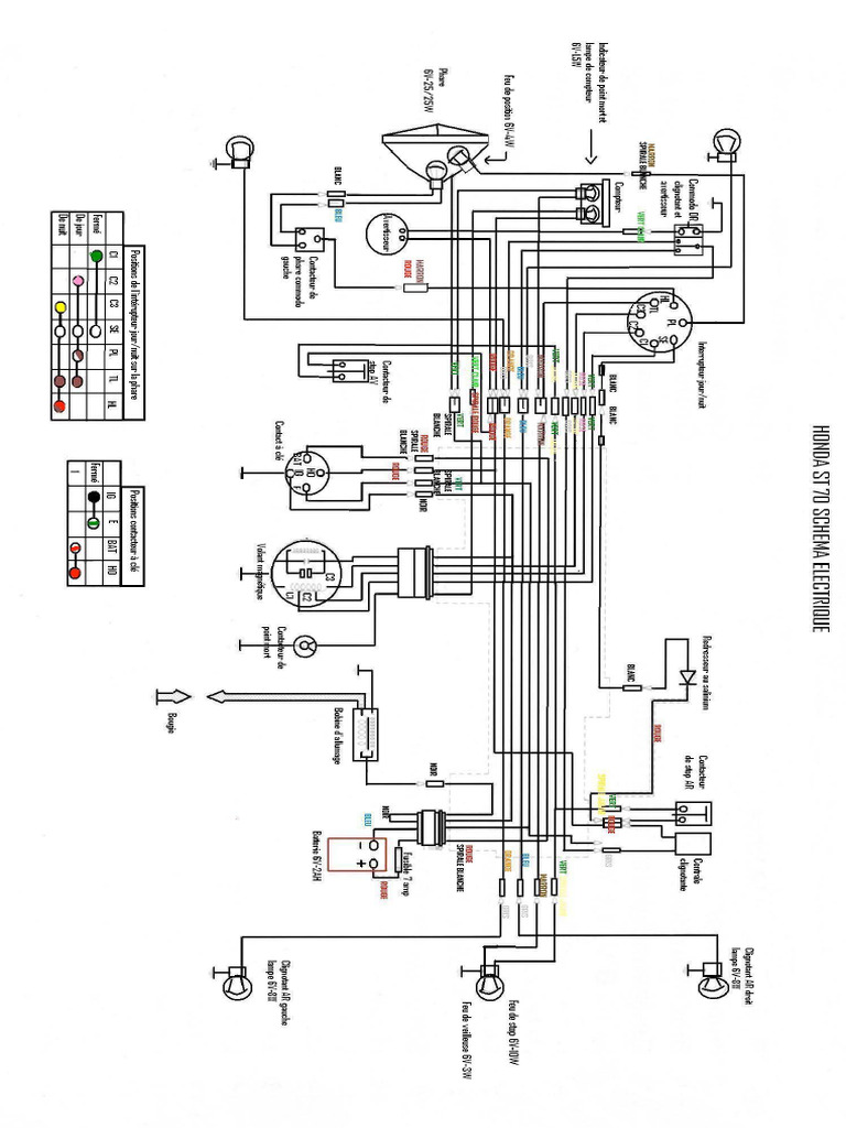 Honda ST 70 Schema Electrique | PDF