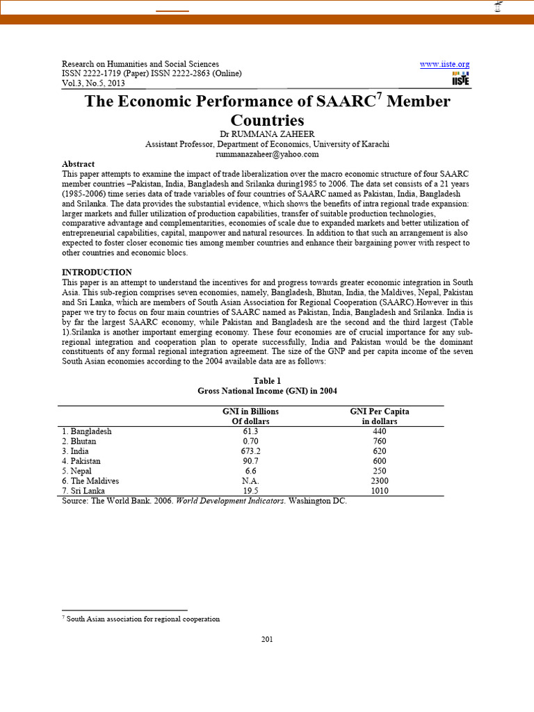 SAARC | PDF