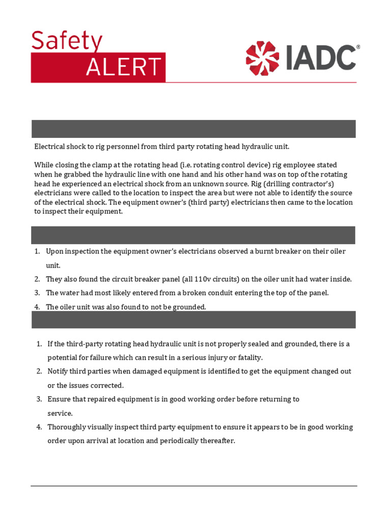 IADC Safety Alert | PDF