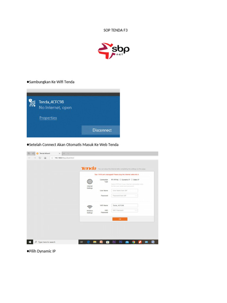 Sop Tenda F3 | PDF