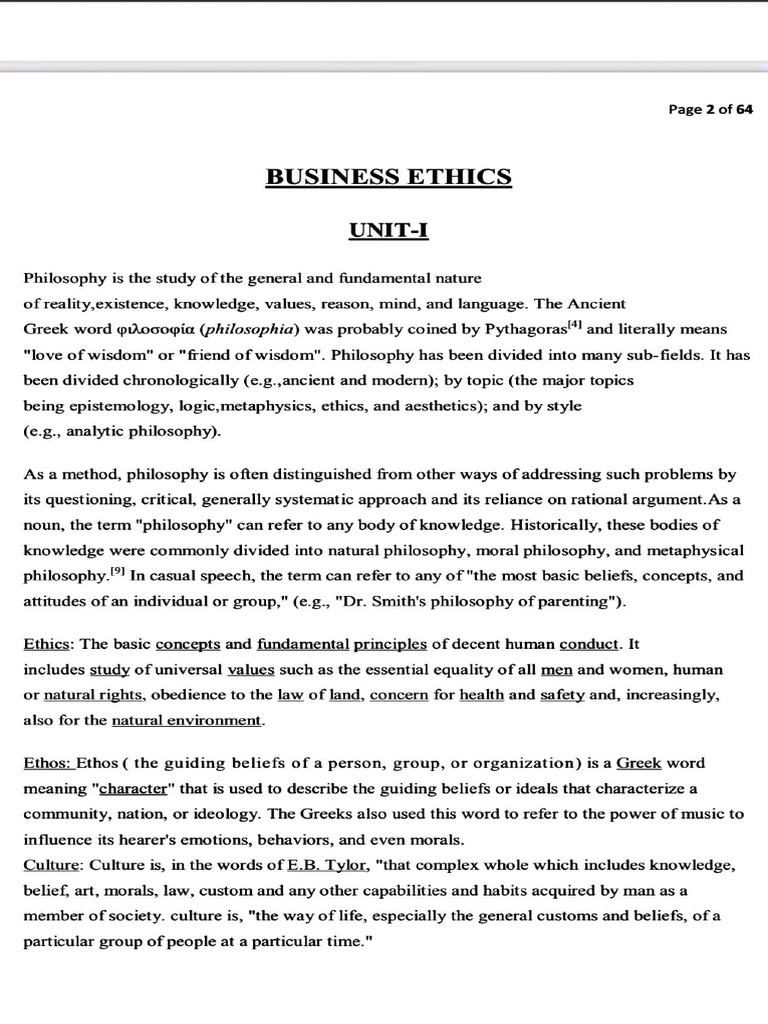 Business Ethics | PDF