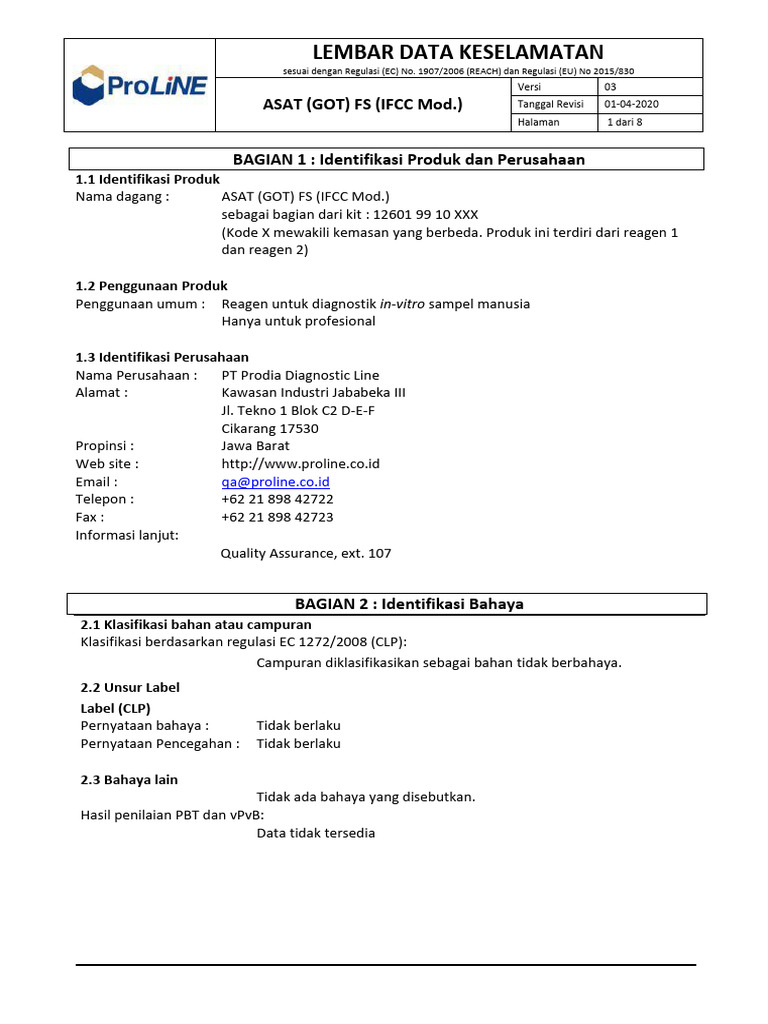 ASAT GOT FS IFCC Mod. R1 R2 Indonesia Ed.03 | PDF