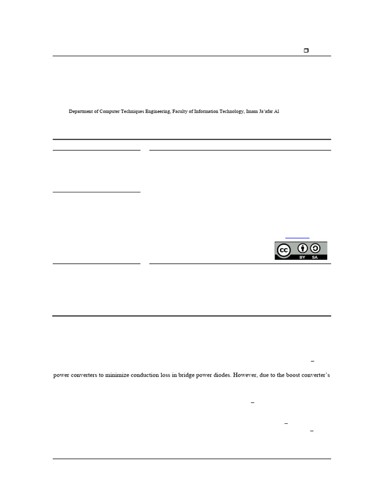 Robust Current Mode Control Of Bridgeless Single Switch Sepic Pfc Converter Pdf Electronics