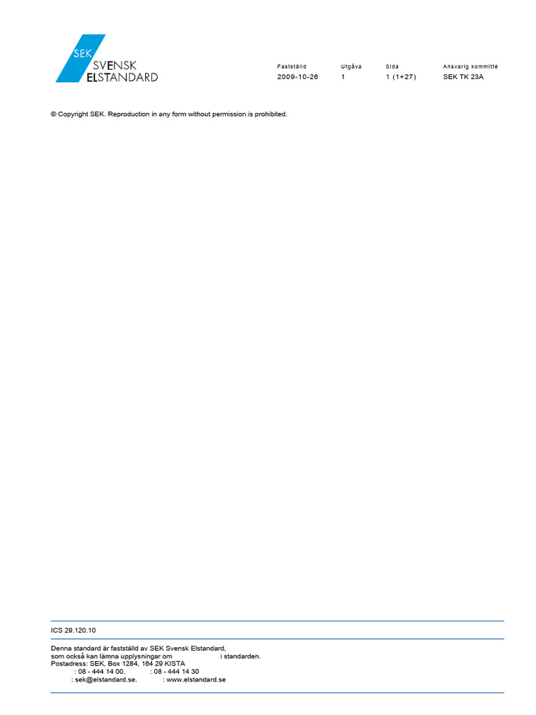 Svensk Standard Ss-En 50085-2-4 | PDF