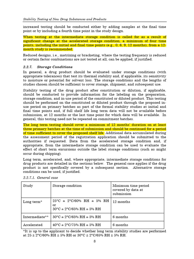 2.2.7. Storage Conditions: Stability Testing of New Drug Substances and ...