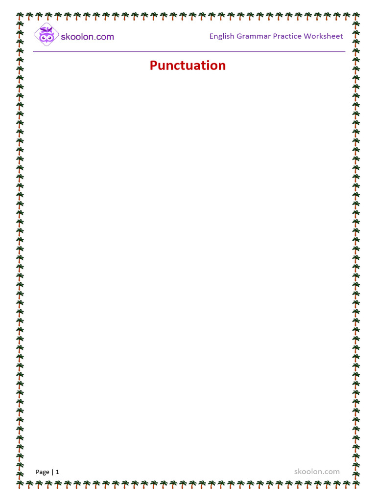 G1 English Punctuation | PDF