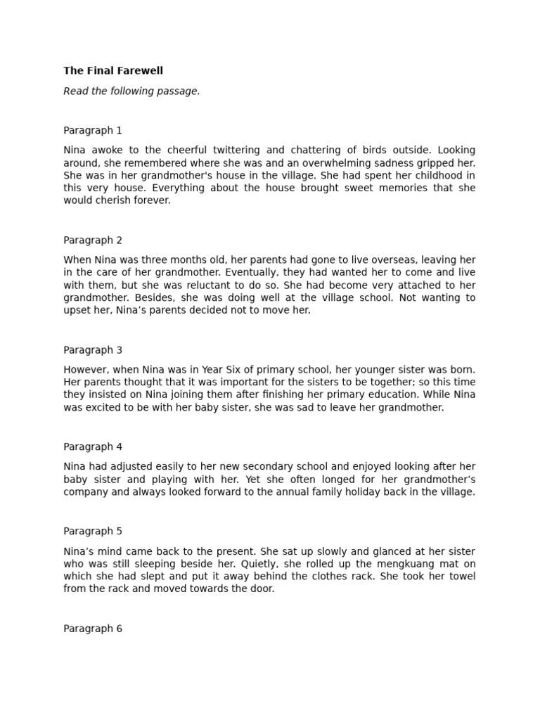 MRA - The Final Farewell | PDF