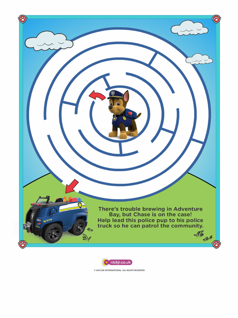 Paw Patrol Maze Activity Book | PDF
