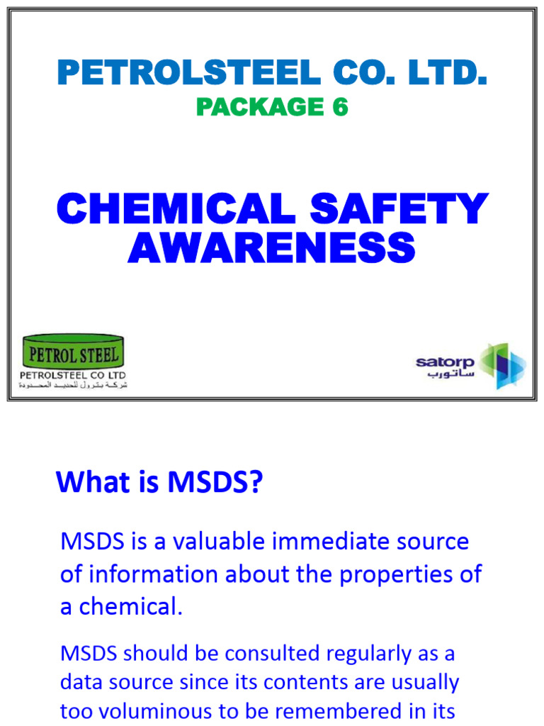 Chemical Safety Awareness | PDF