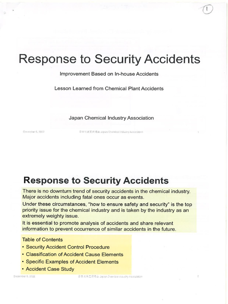 Response To Security Accidents | PDF