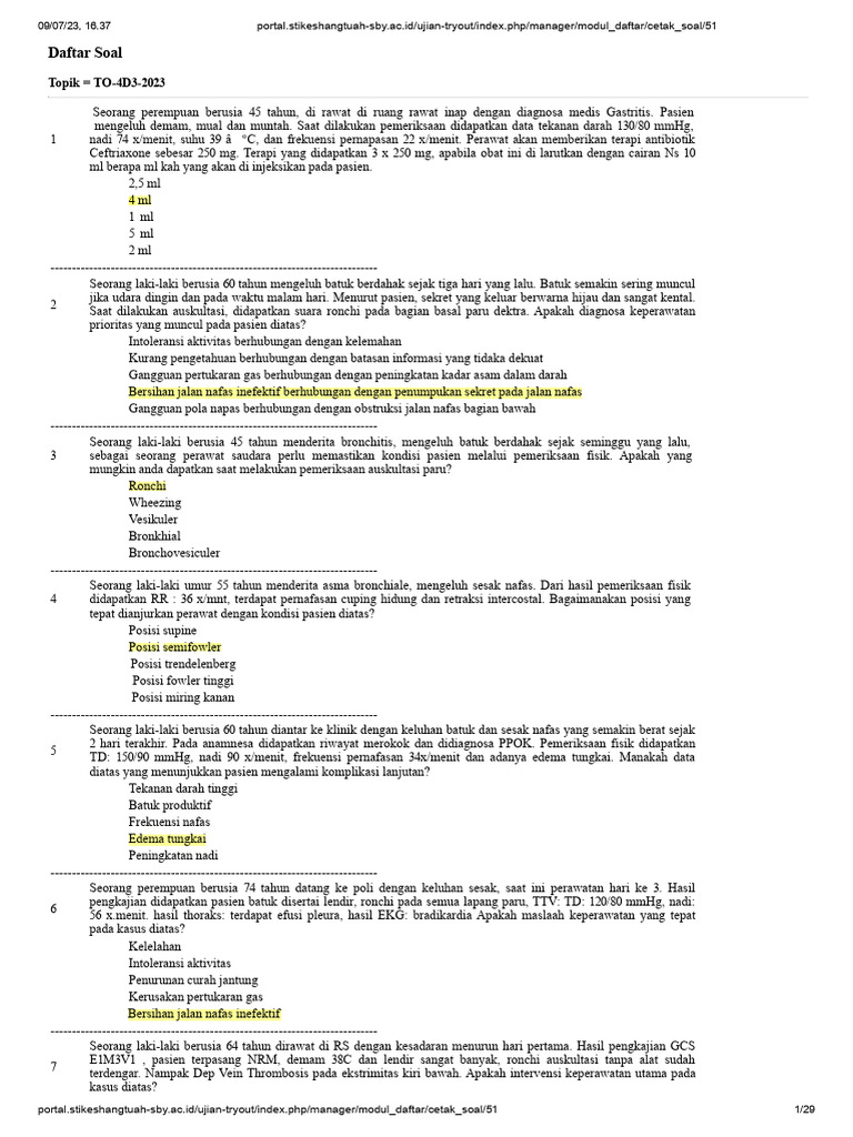 TO 4 D3 Kep Tahun 2023 1 | PDF | Sains & Matematika