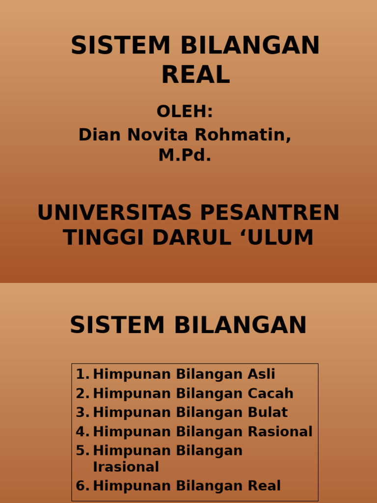 Sistem Bilangan Real | PDF