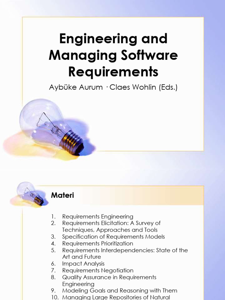 Bab 1 Requirements Engineering | PDF | Systems Engineering | Business