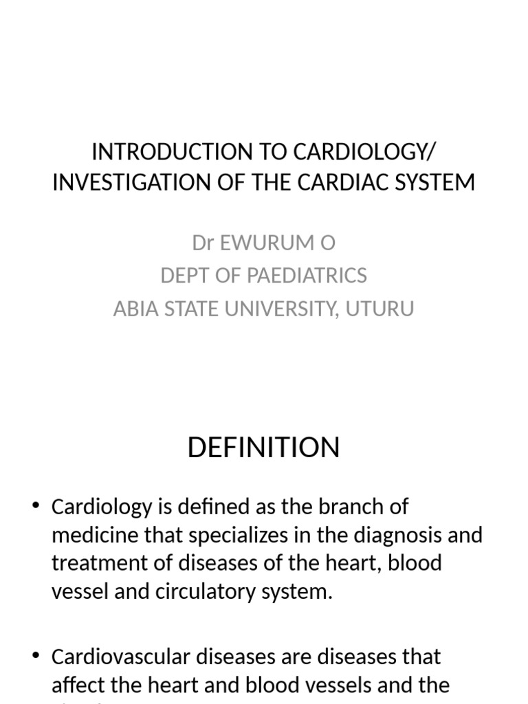 Introduction To Cardiology Absuth | PDF
