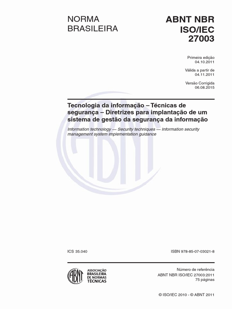 Iso - 27003 1 | PDF