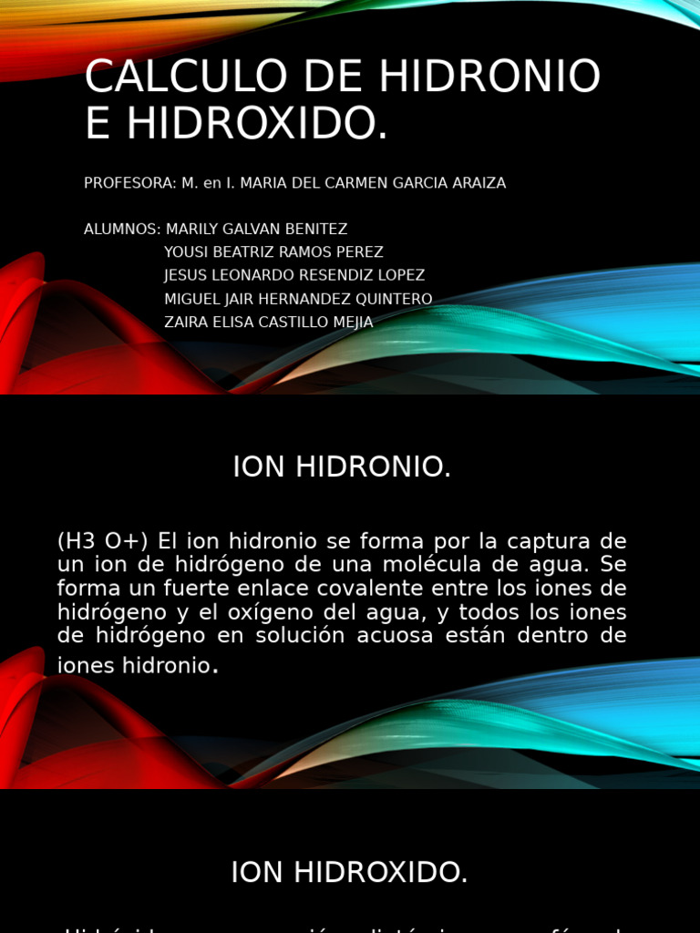 Presentacion Quimica | PDF | Ph | Ácido