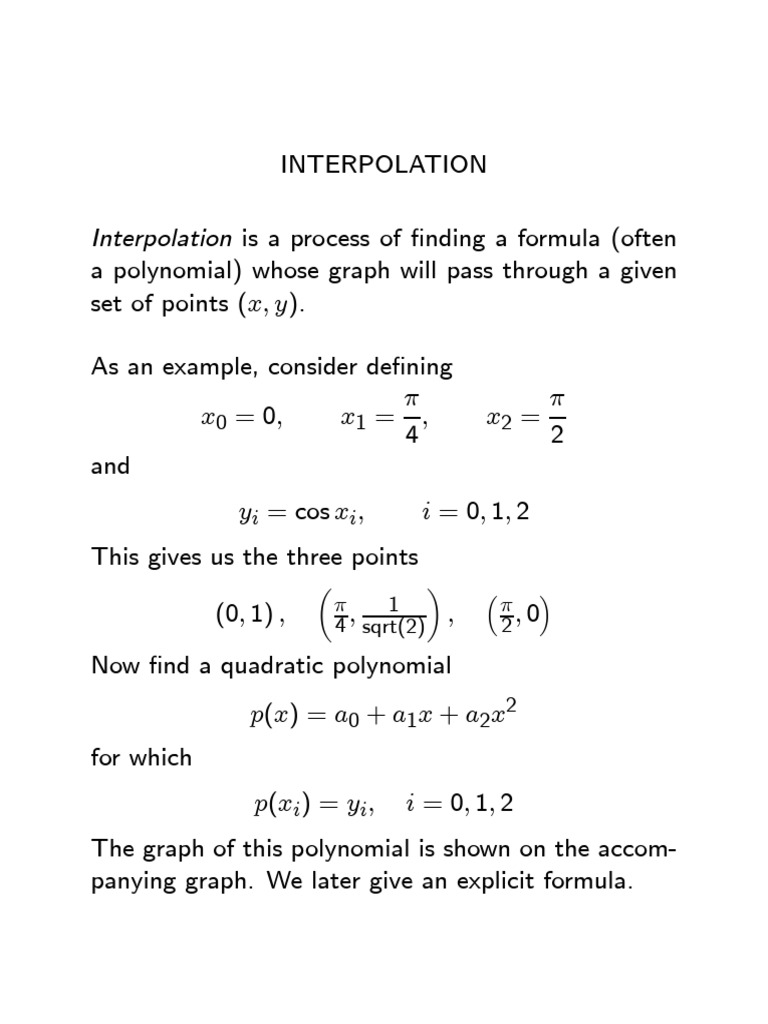 Interpolation ODE | PDF