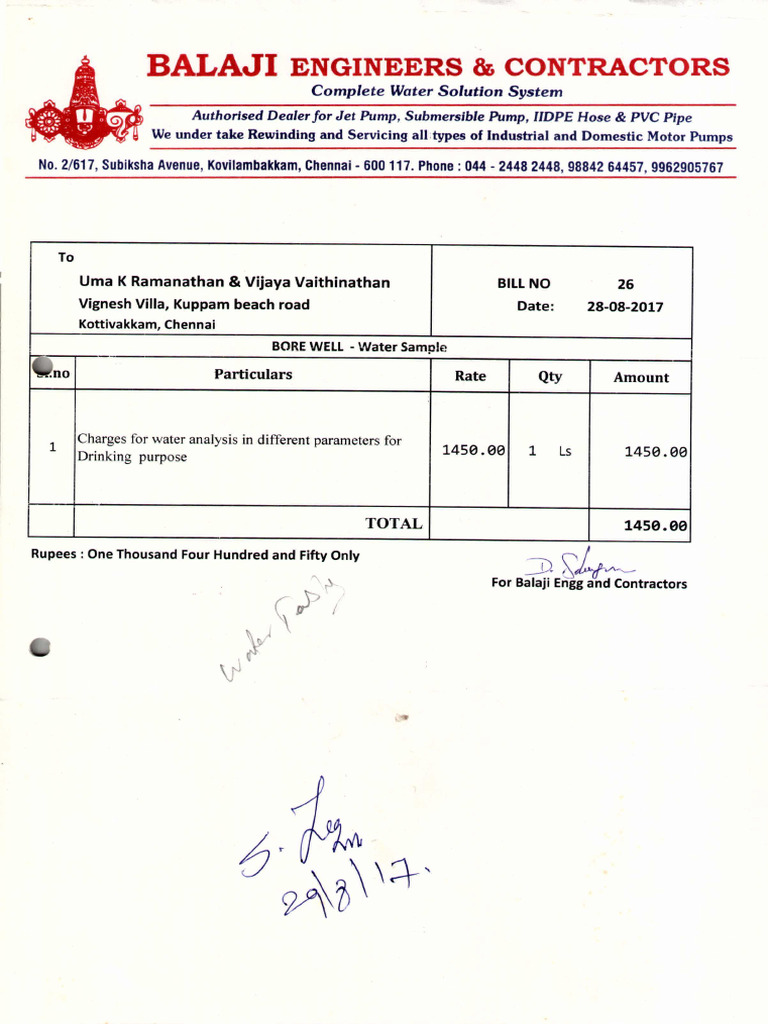 Balaji Engineers Uma | PDF