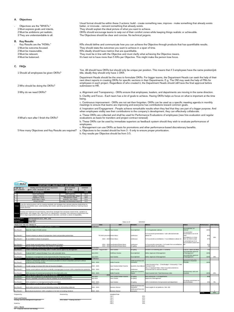 2023 Okr - SRMD | PDF