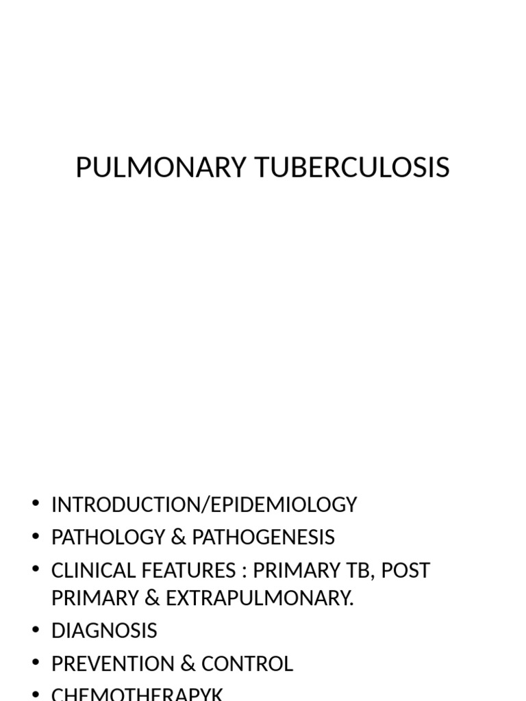 Understanding Pulmonary Tuberculosis | PDF