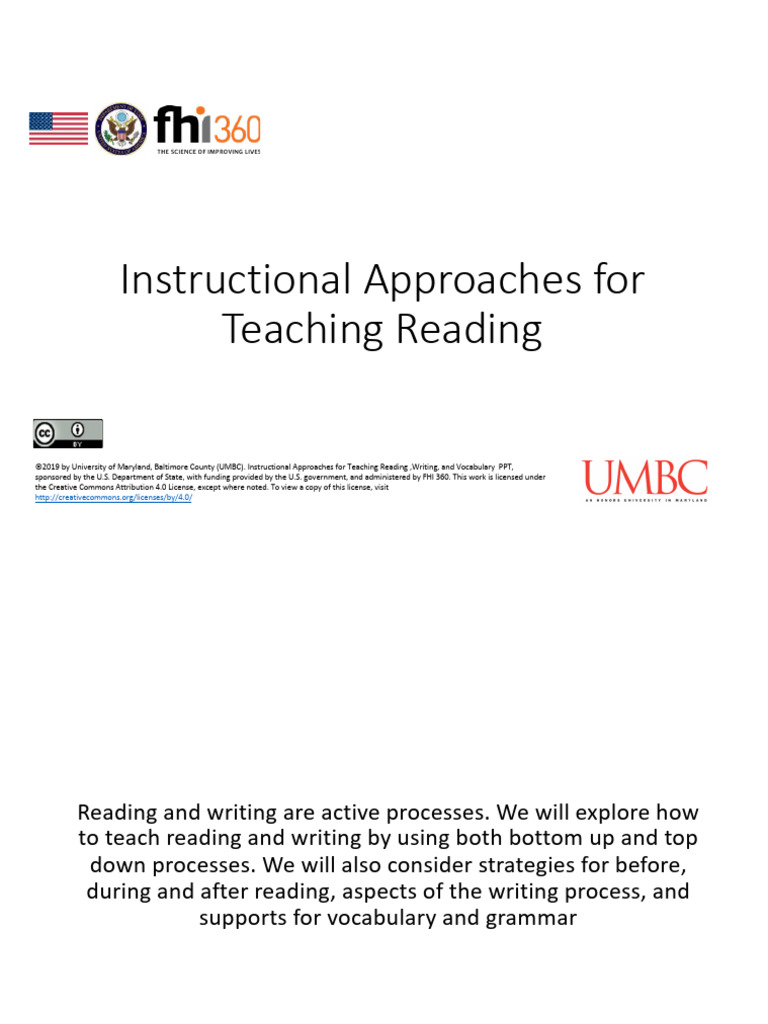 MOOC - Module4 - InstructionalApproachesforTeachingReading | PDF