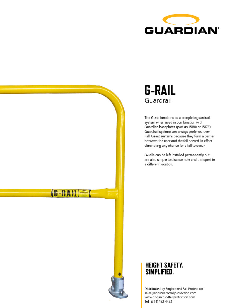 Guardian Portable Guardrail G Rail System Brochure | PDF