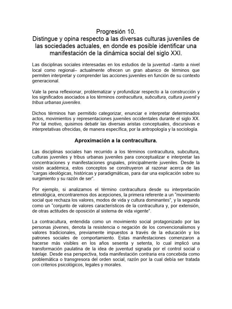 Progresión 10 CSII | PDF