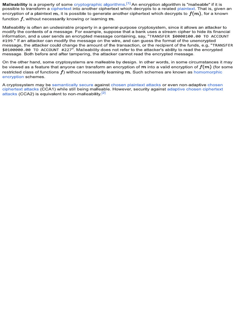 Malleability (Cryptography) | PDF Malleability (Cryptography) | PDF