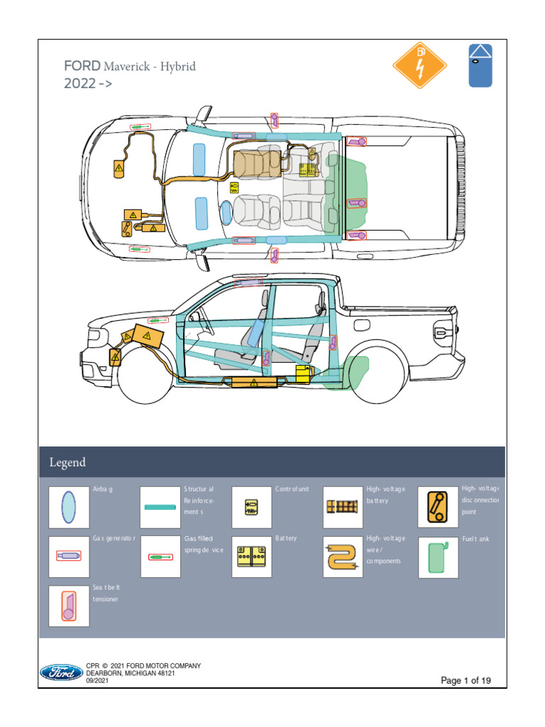 2022 Maverick Hybrid Emergency Response Guide 09-24-21 | PDF