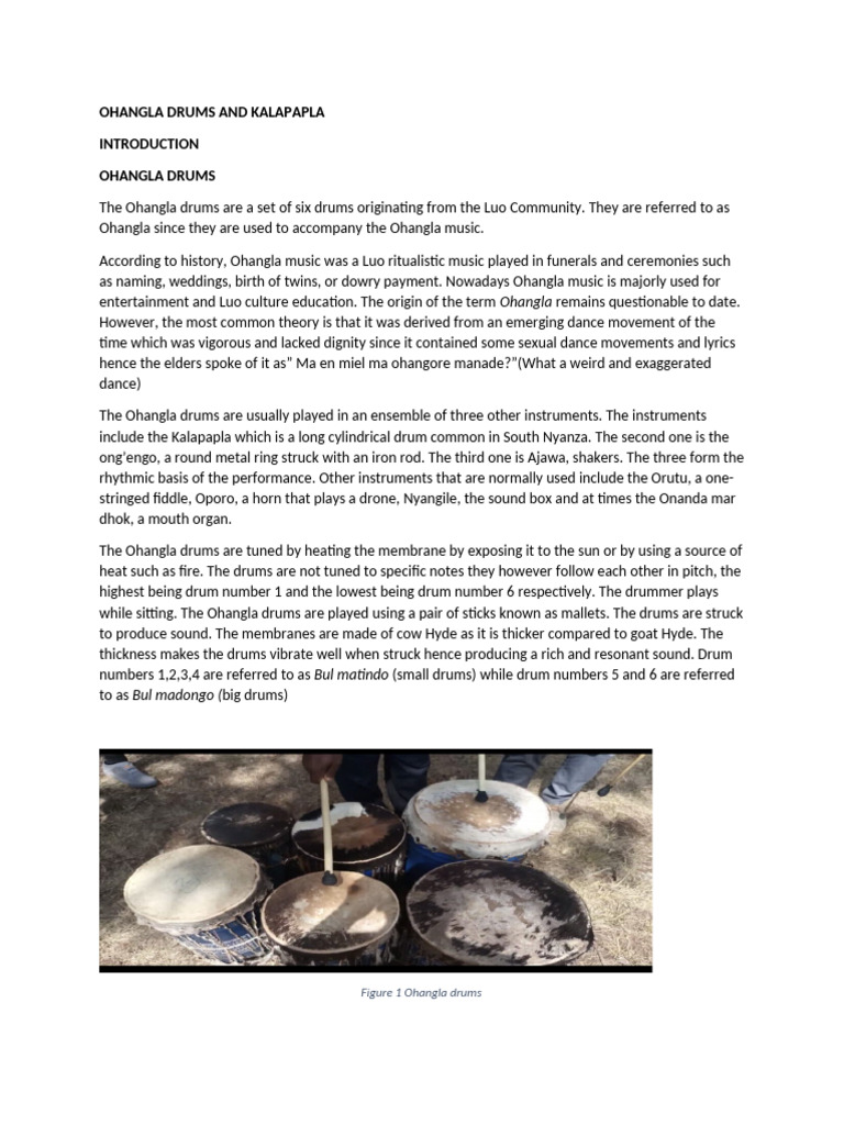 Ohangla Drums and Kalapapla Introduction-1 | PDF