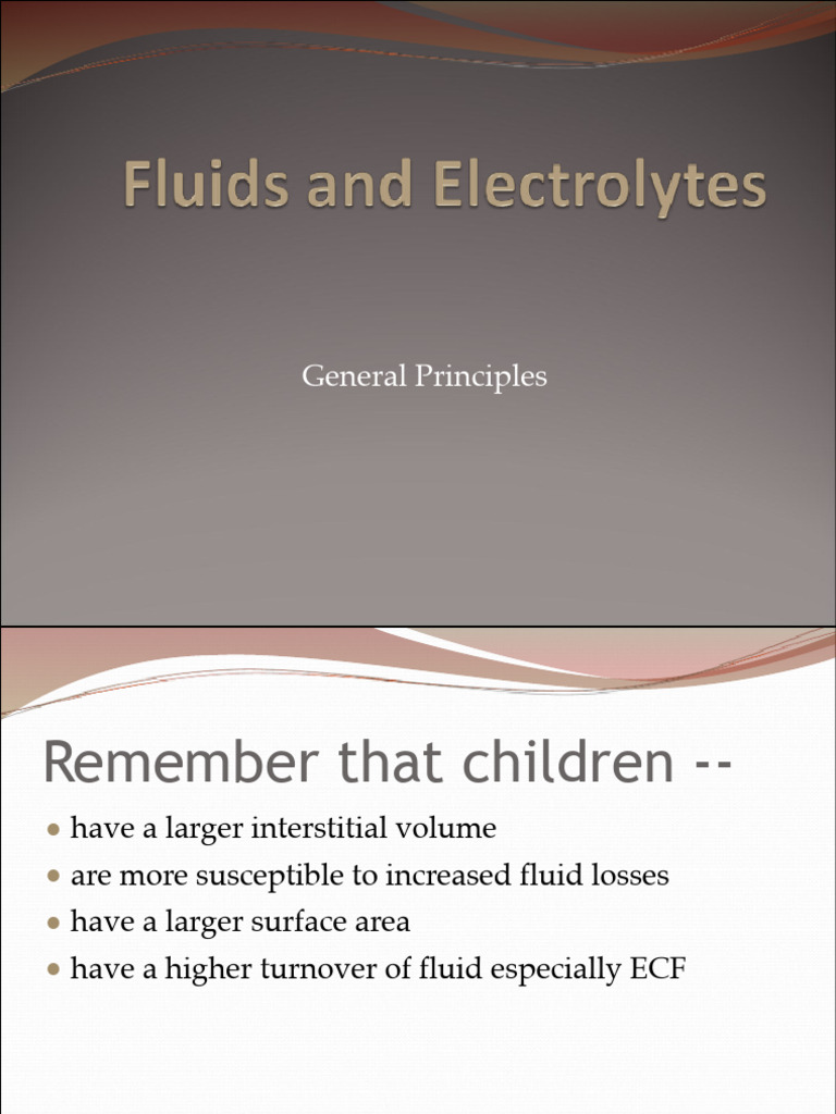 Fluids and Electrolytes | PDF