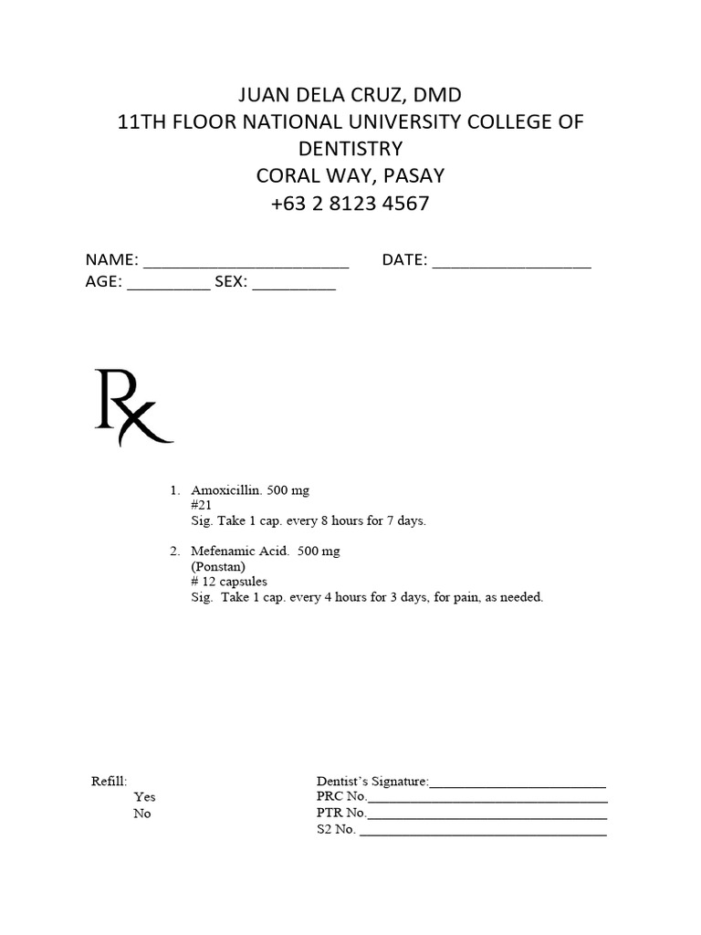 Sample Prescription | PDF