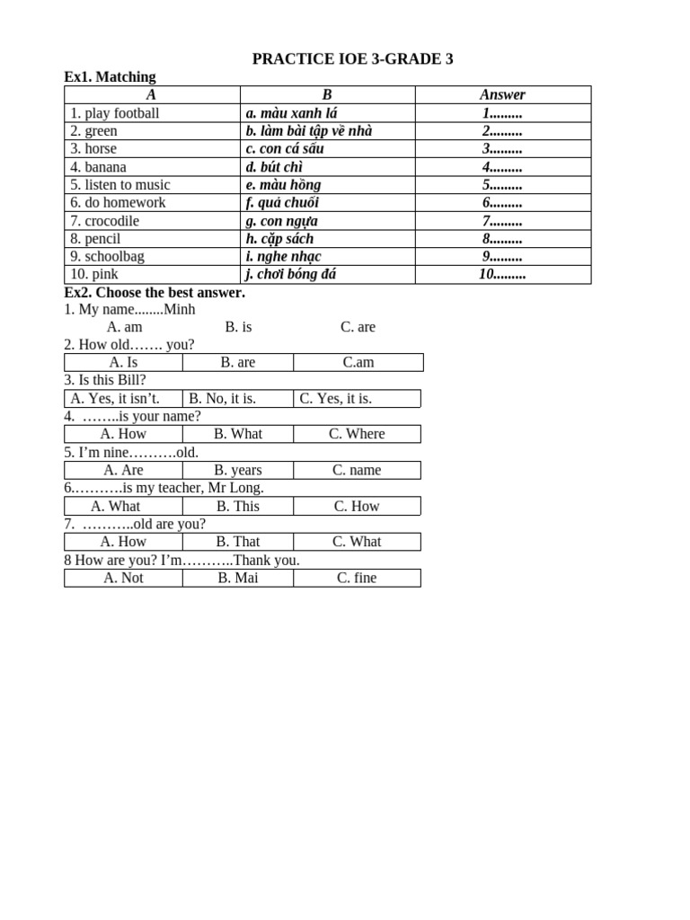 Practice Ioe 3 | PDF