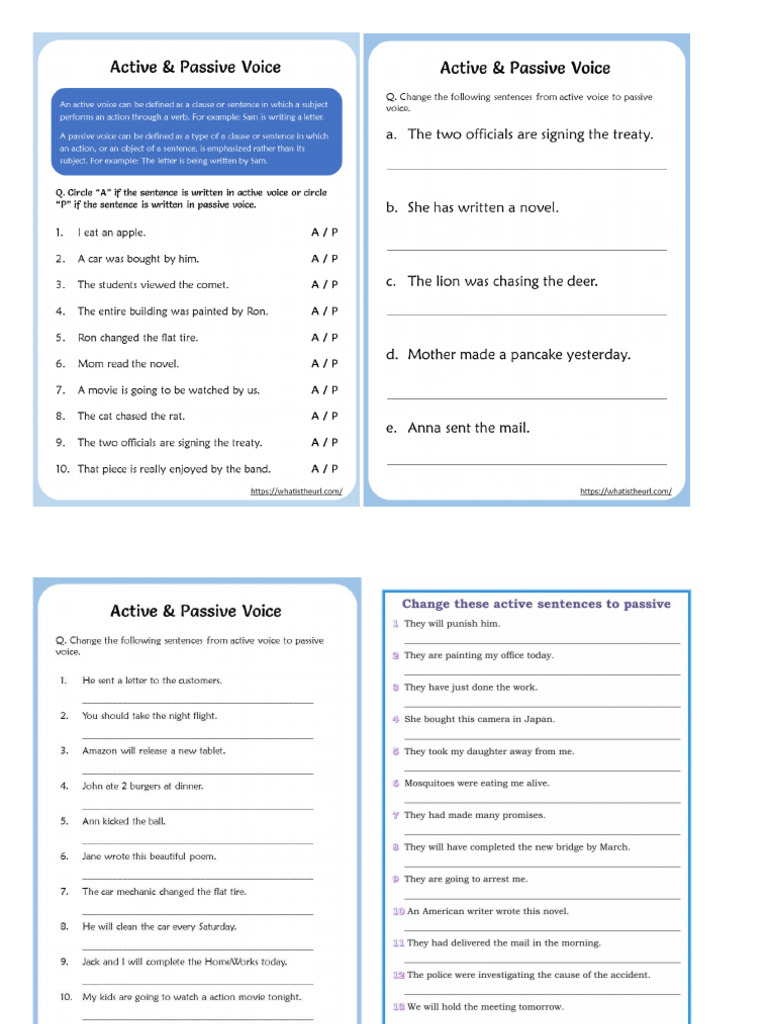 Active and Passive Voice | PDF