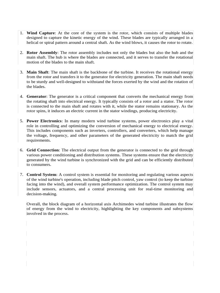 Archimedes Wind Turbine Design | PDF | Turbine | Technology & Engineering