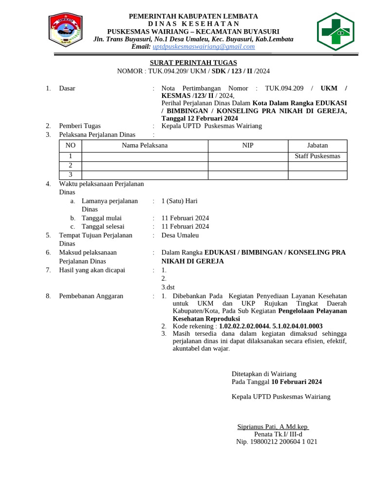 Contoh SPT 2024 | PDF