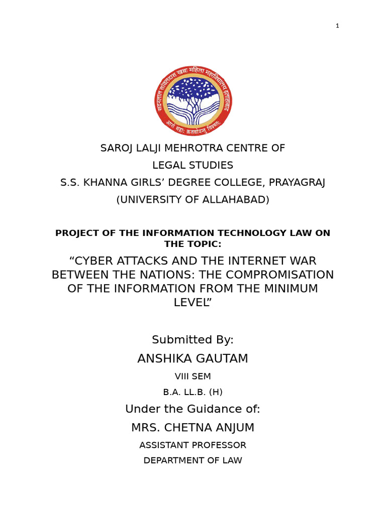 Cyber Law Project | PDF